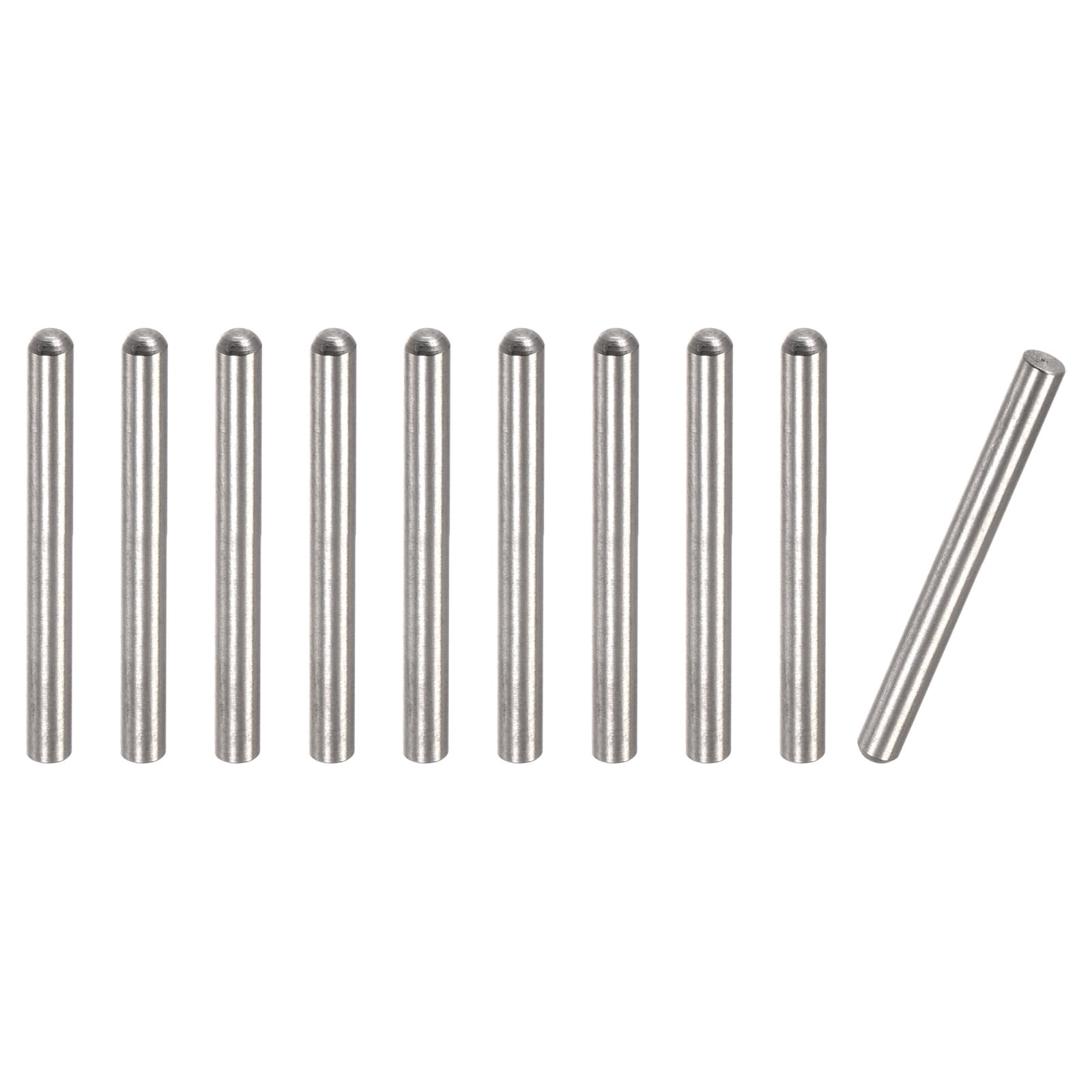 3x28mm Dowel Pins, 10 Pack Round Head Flat Chamfered End Dowel Pin ...