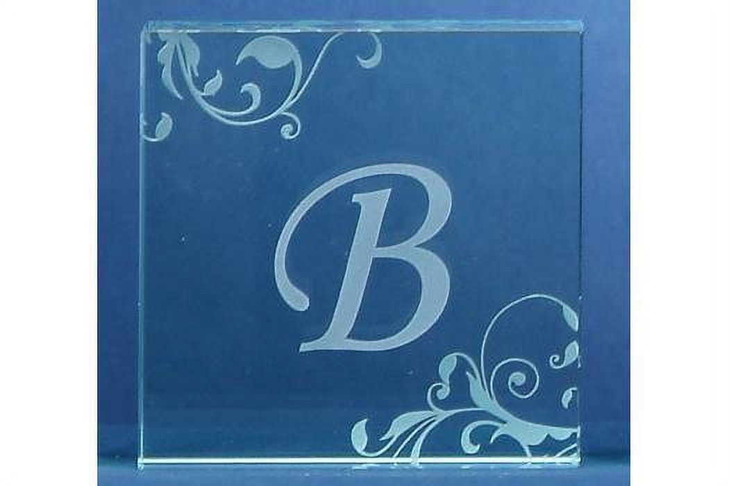 3x3 Crystal Glass Monogram Block Letter B Decoration - Walmart.com