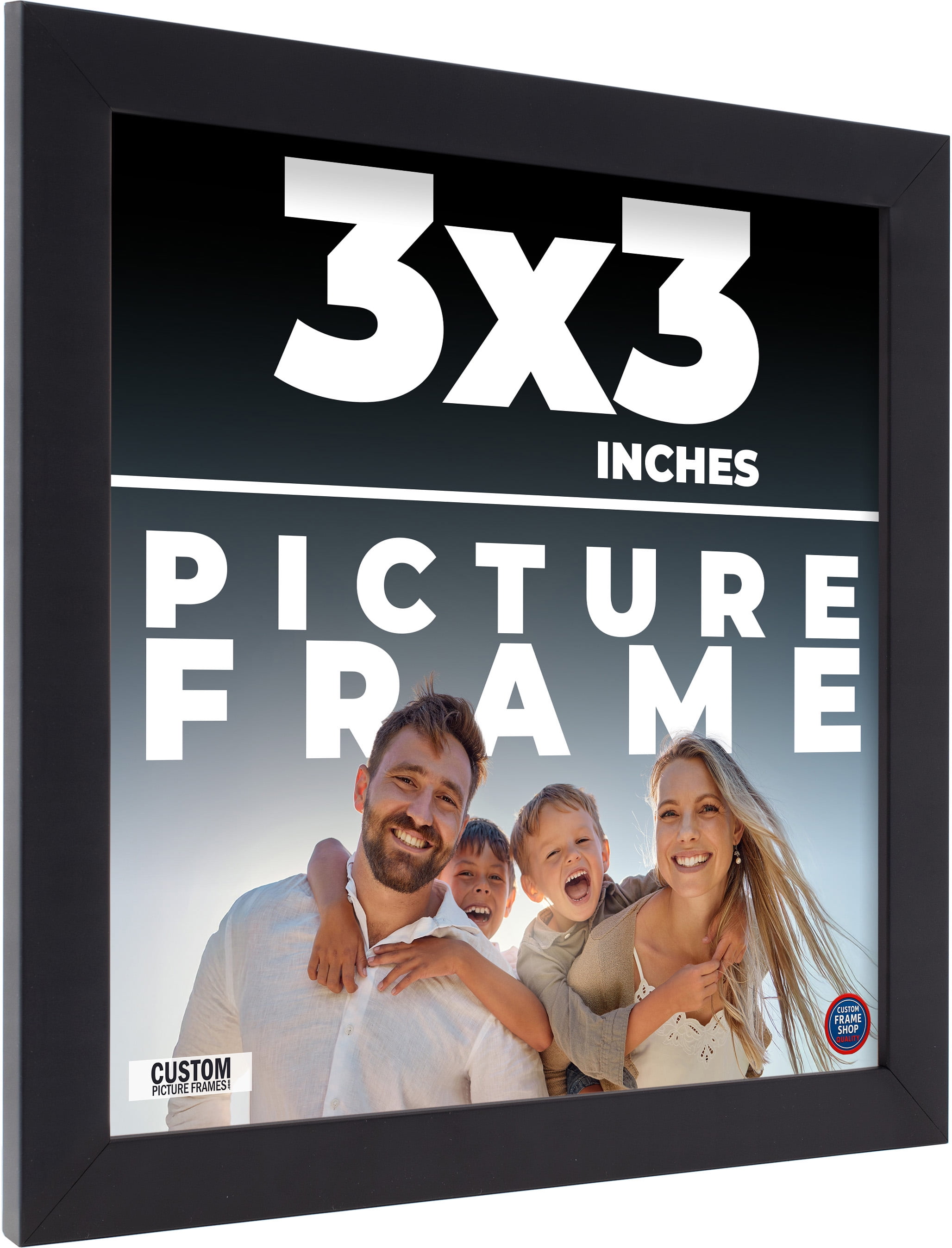 3x3 In Frame Black Real Wood Picture Frame Width 0.75 inches | Interior ...
