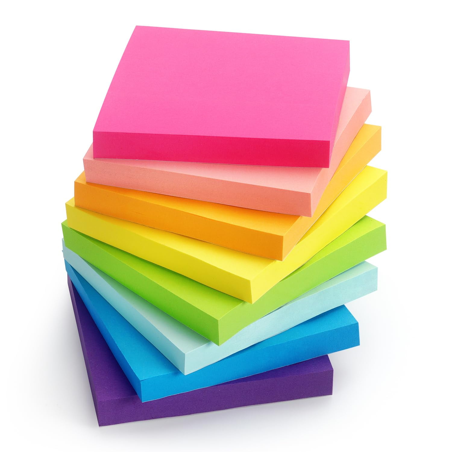 3x3 Inch Sticky Notes Self Stick Pads, 8 Pads Pack with 85 Sheets Each ...