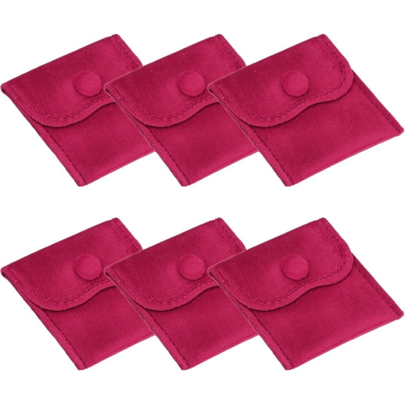 3x3 Inch Velvet Jewelry Pouches, 6 Pcs Packaging Gift Bags with Snap ...