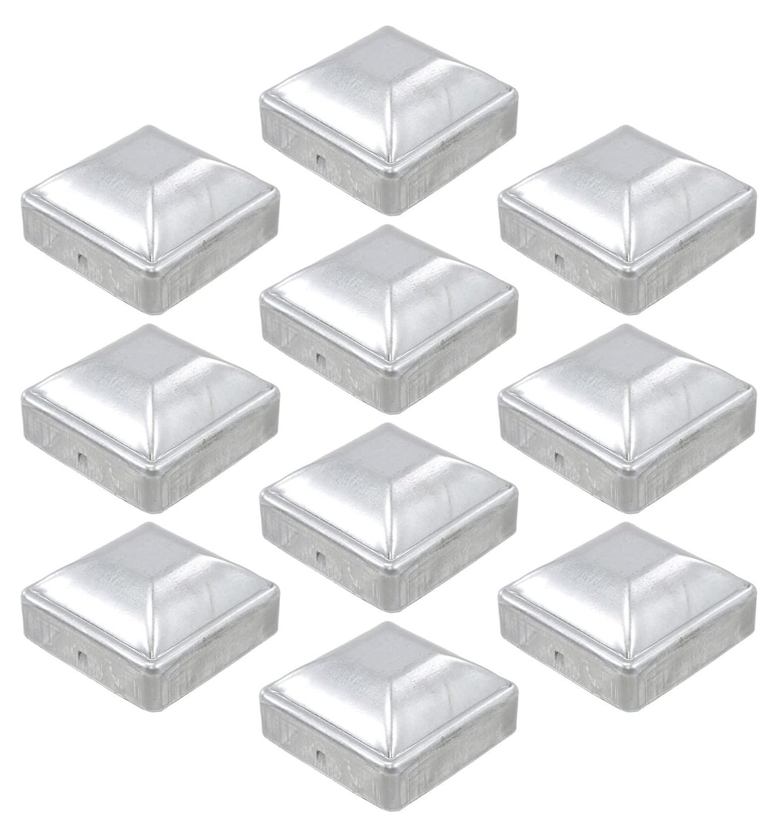 3x3 Steel Fence Post Caps - 10 Pack | Galvanized Steel Post Caps ...
