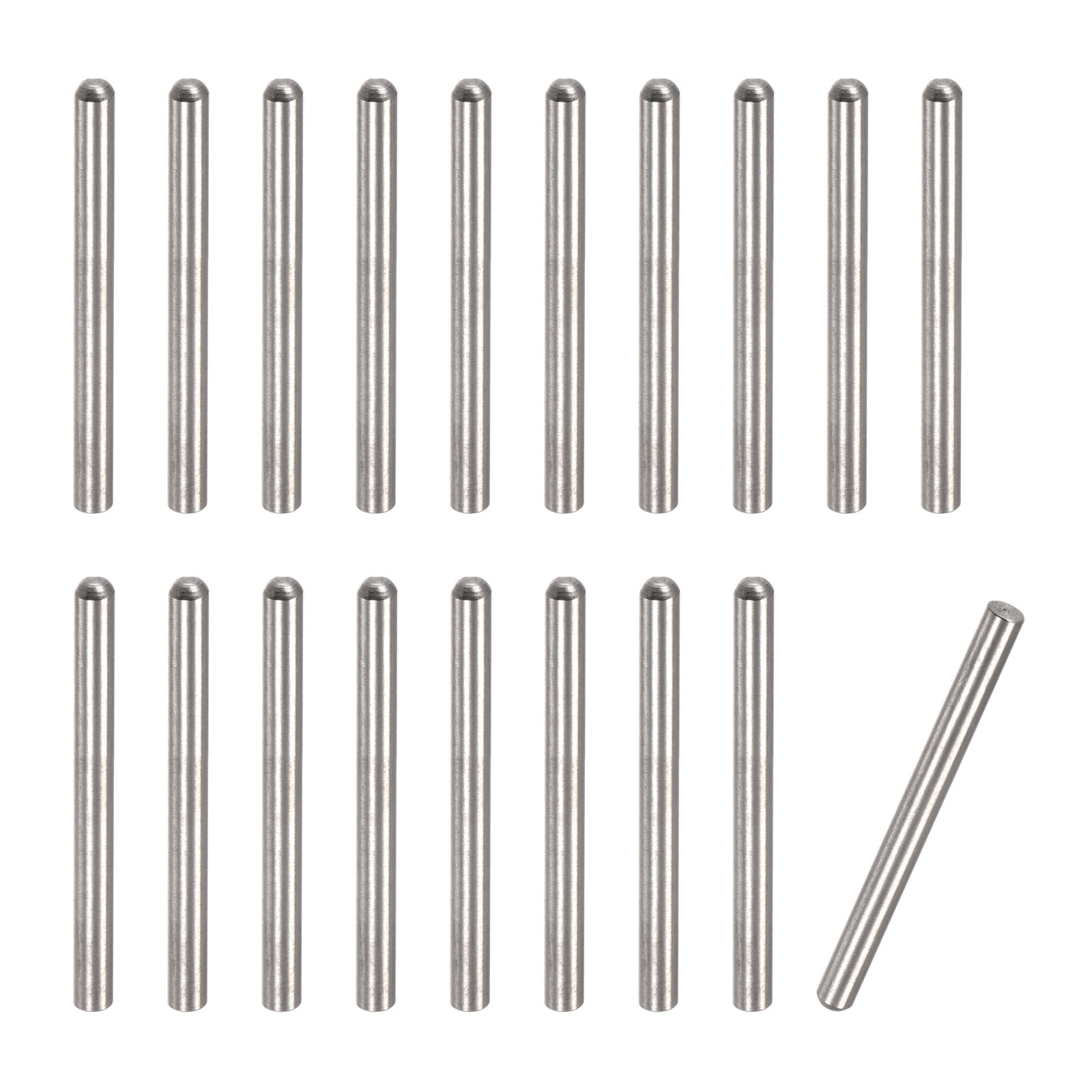 3x35mm Dowel Pins, 20 Pack Round Head Flat Chamfered End Dowel Pin ...