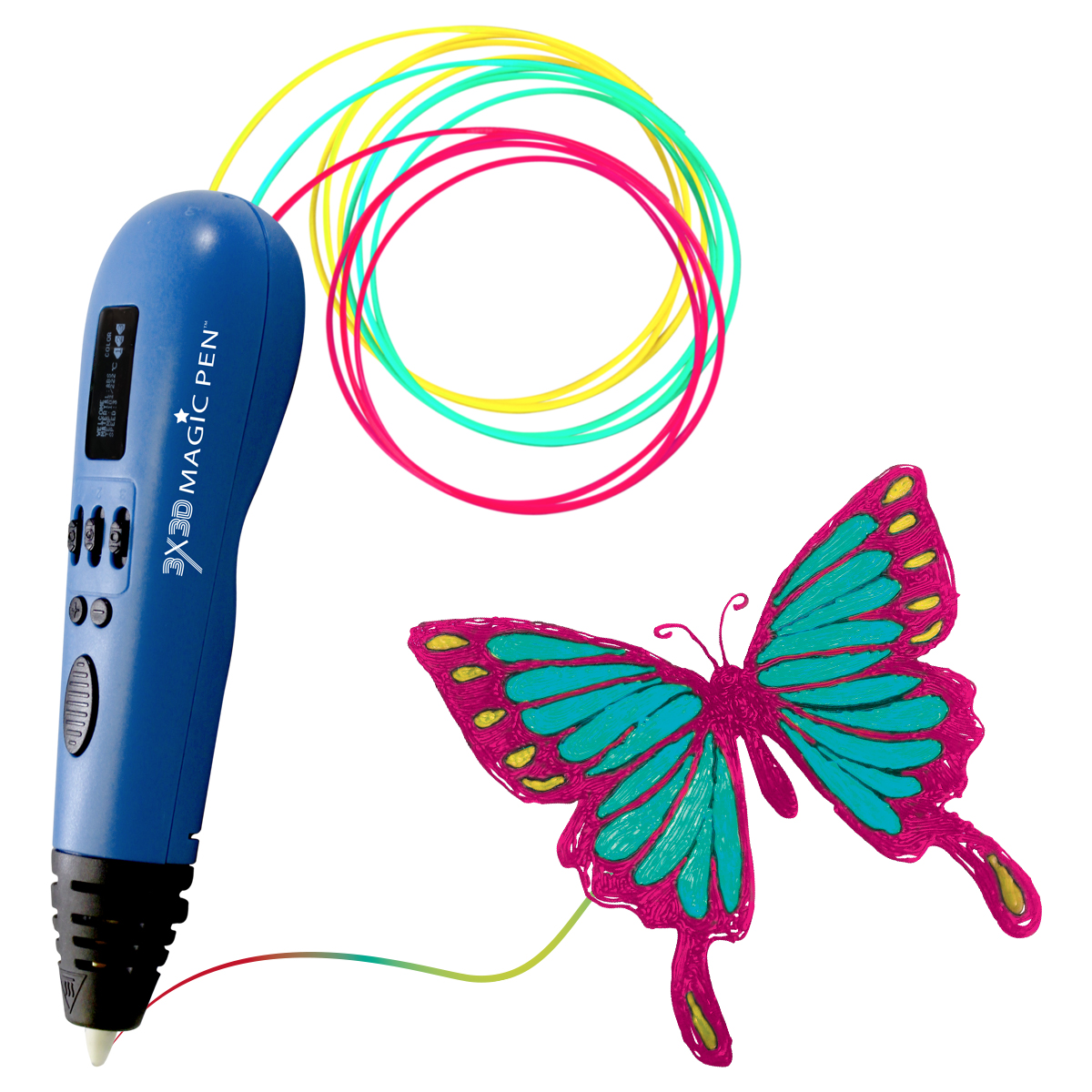 3x3D Magic Pen - Multi-Filament 3D Printing Pen - Walmart.com