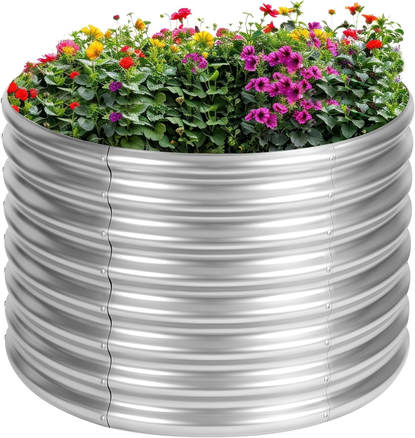 3x3x2ft Galvanized Raised Garden Beds Outdoor, Planters for Outdoor ...