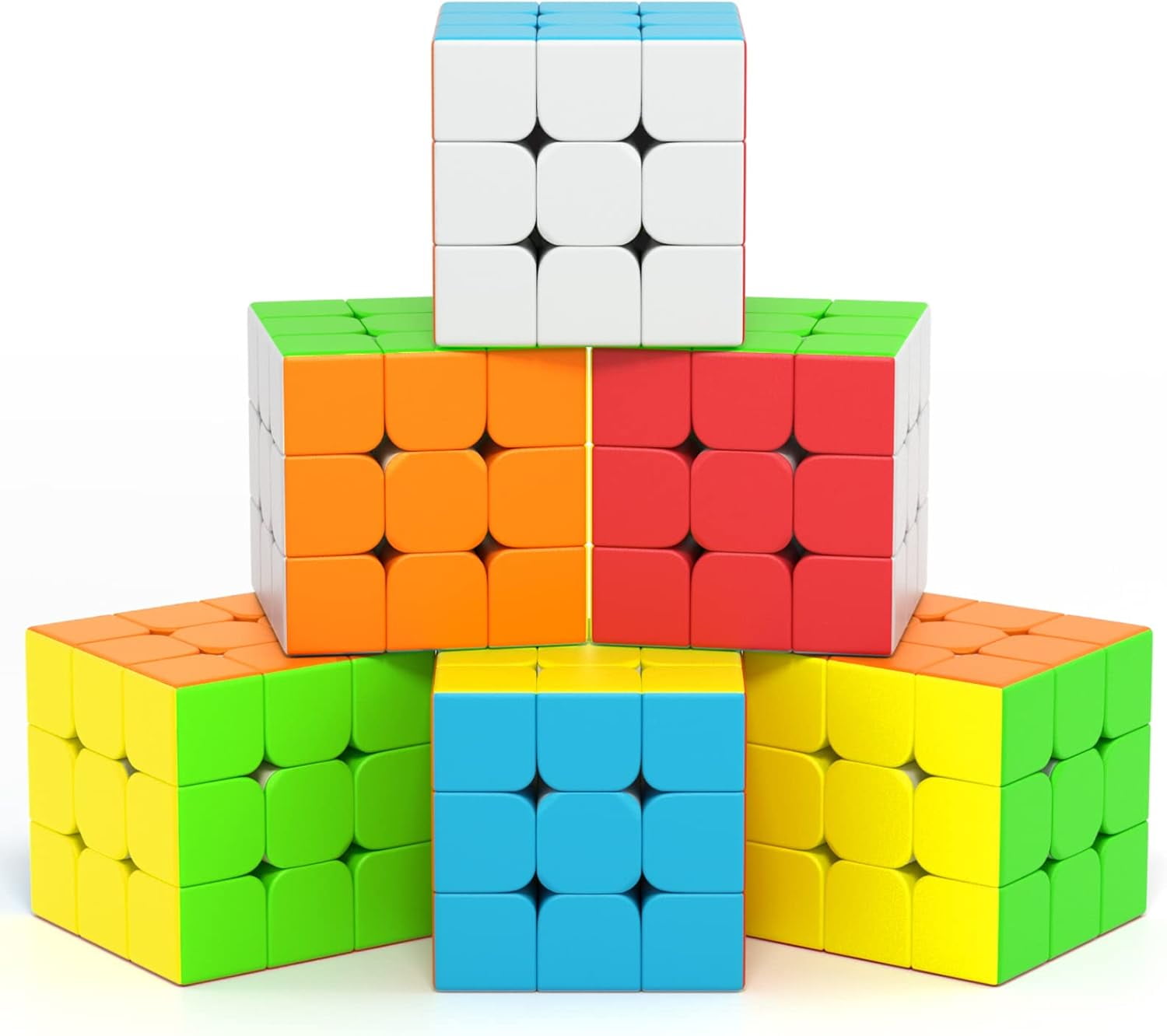 3x3x3 Speed Cube Set, 6 Pack Speed Cube Bulk Professional Stickerless ...