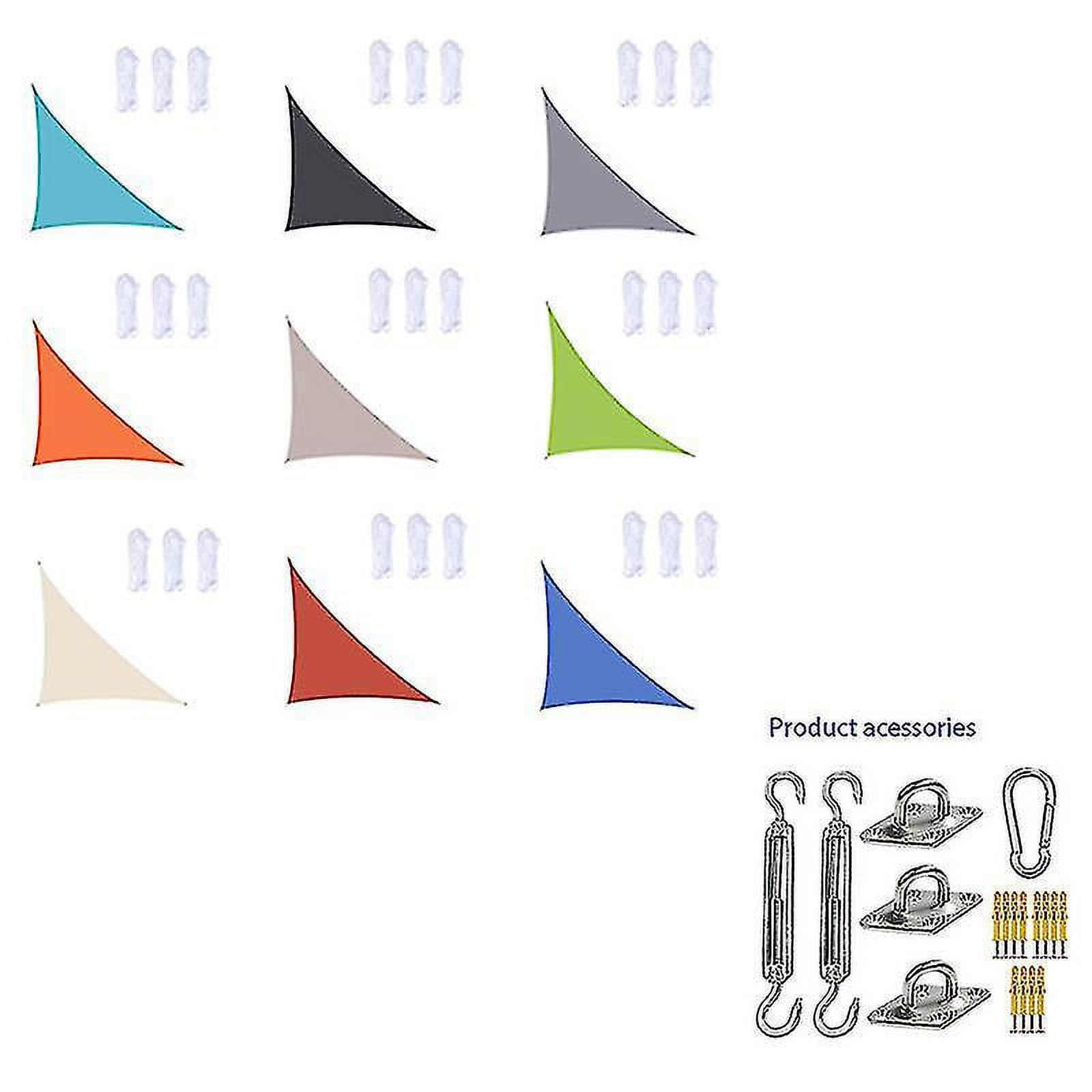 3x3x4.3m/4x4x5.7m/5x5x7.1m Waterproof Sun Shade Sail Triangle For ...
