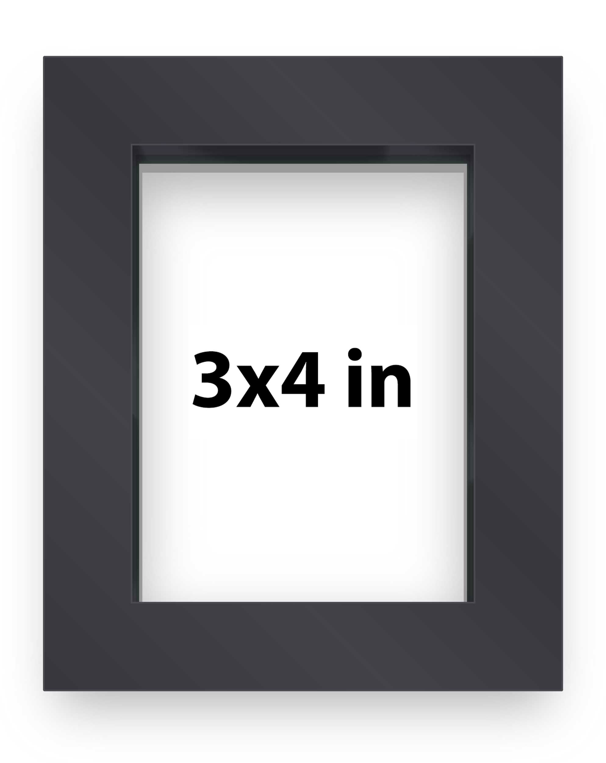 3x4 Black Shadowbox Frame - Interior Size 3x4 by 1 Inches - Made to ...