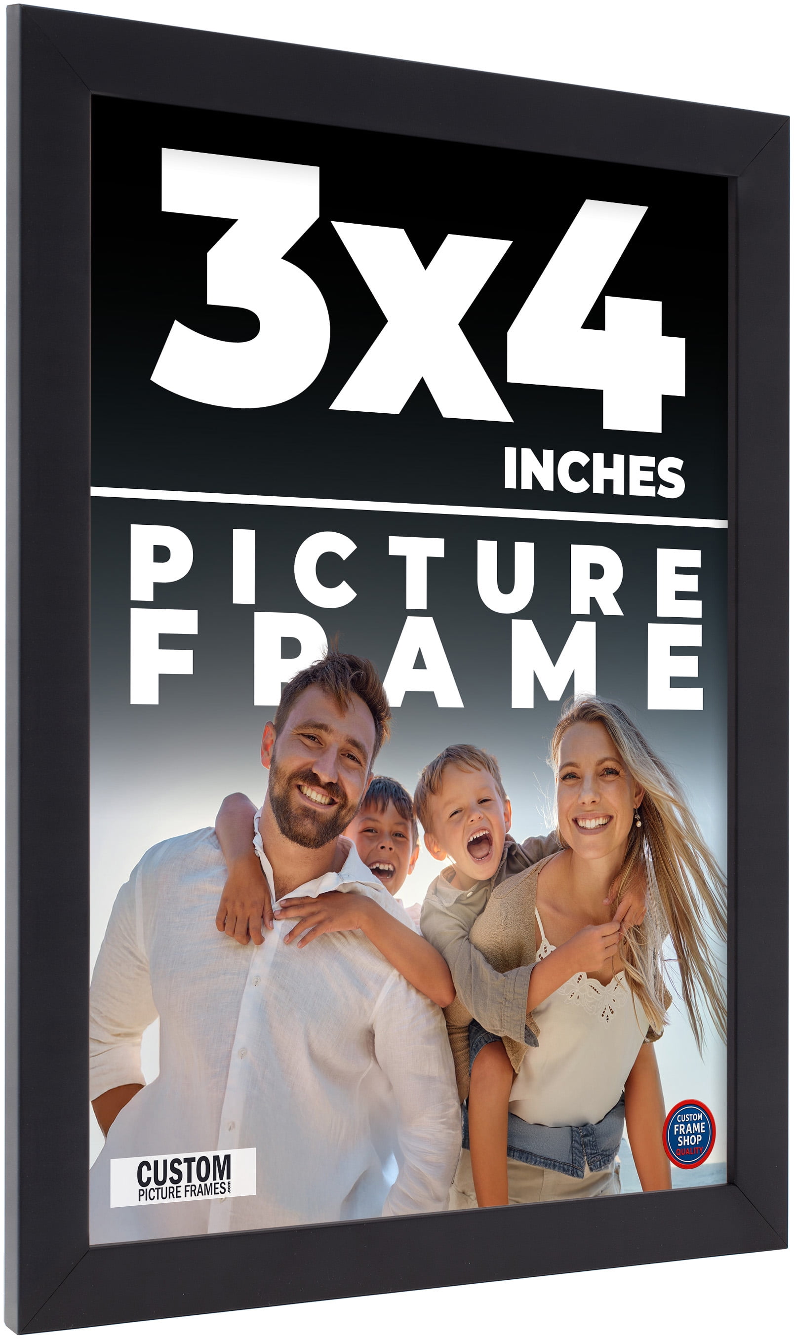 3x4 In Frame Black Real Wood Picture Frame Width 0.75 inches | Interior ...