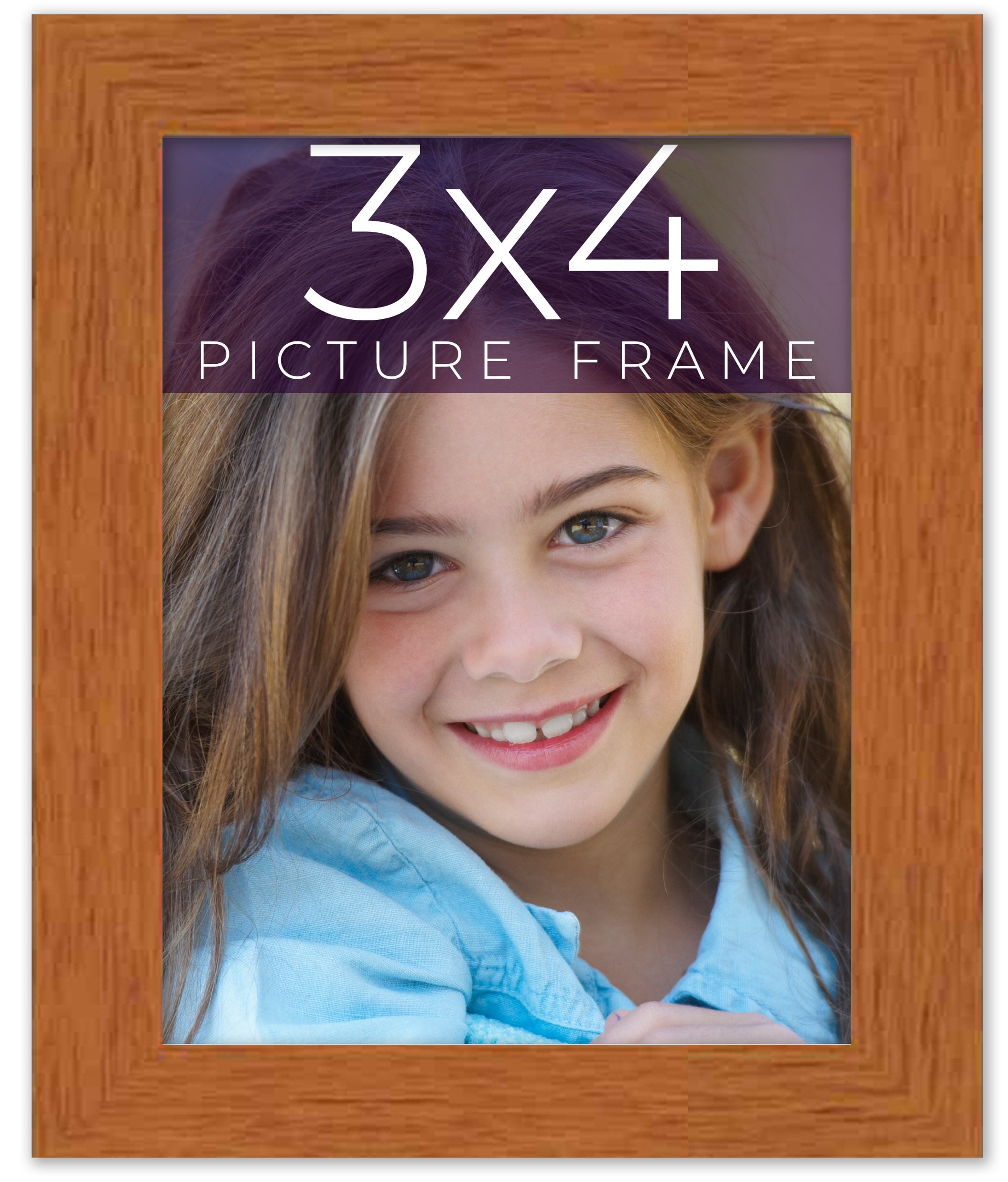 3x4 In Honey Brown Real Wood Picture Frame Width 0.75 inches | Interior ...