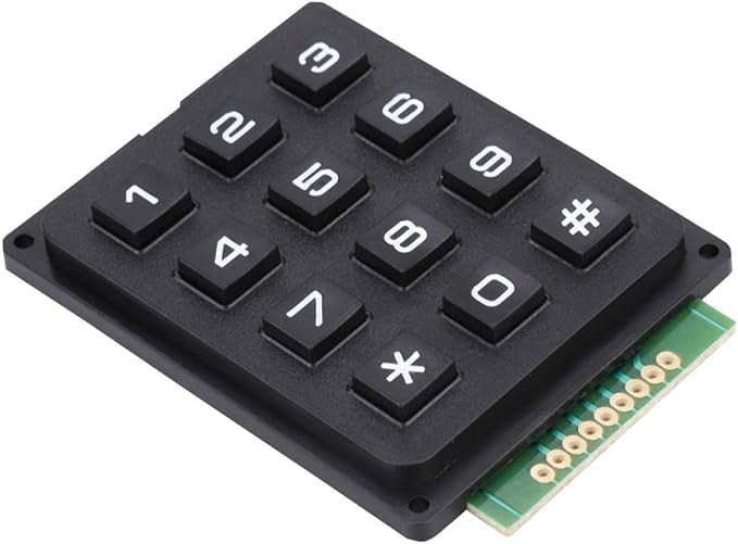 3x4 Mini Universal Keypad Module for Single Chip Microcontroller, 12 ...