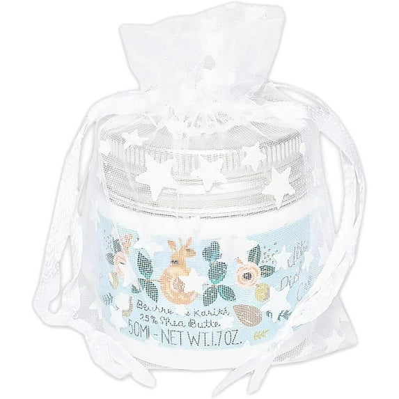 3x4 Sheer Organza Drawstring Gift Bags (Small) - Metallic Stars (White ...