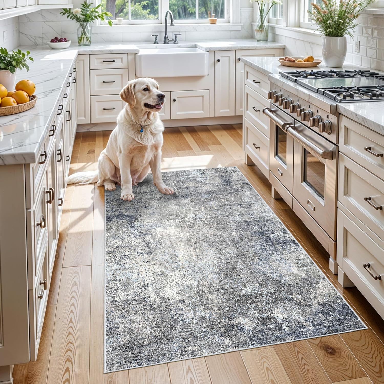 3x4 Washable Entryway Rug – Non-Slip Modern Abstract Small Area Rug for ...