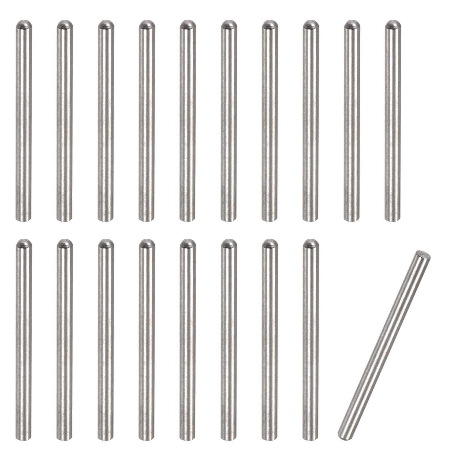 3x45mm Dowel Pins, 50pcs 304 Stainless Steel Round Head Flat Chamfered ...