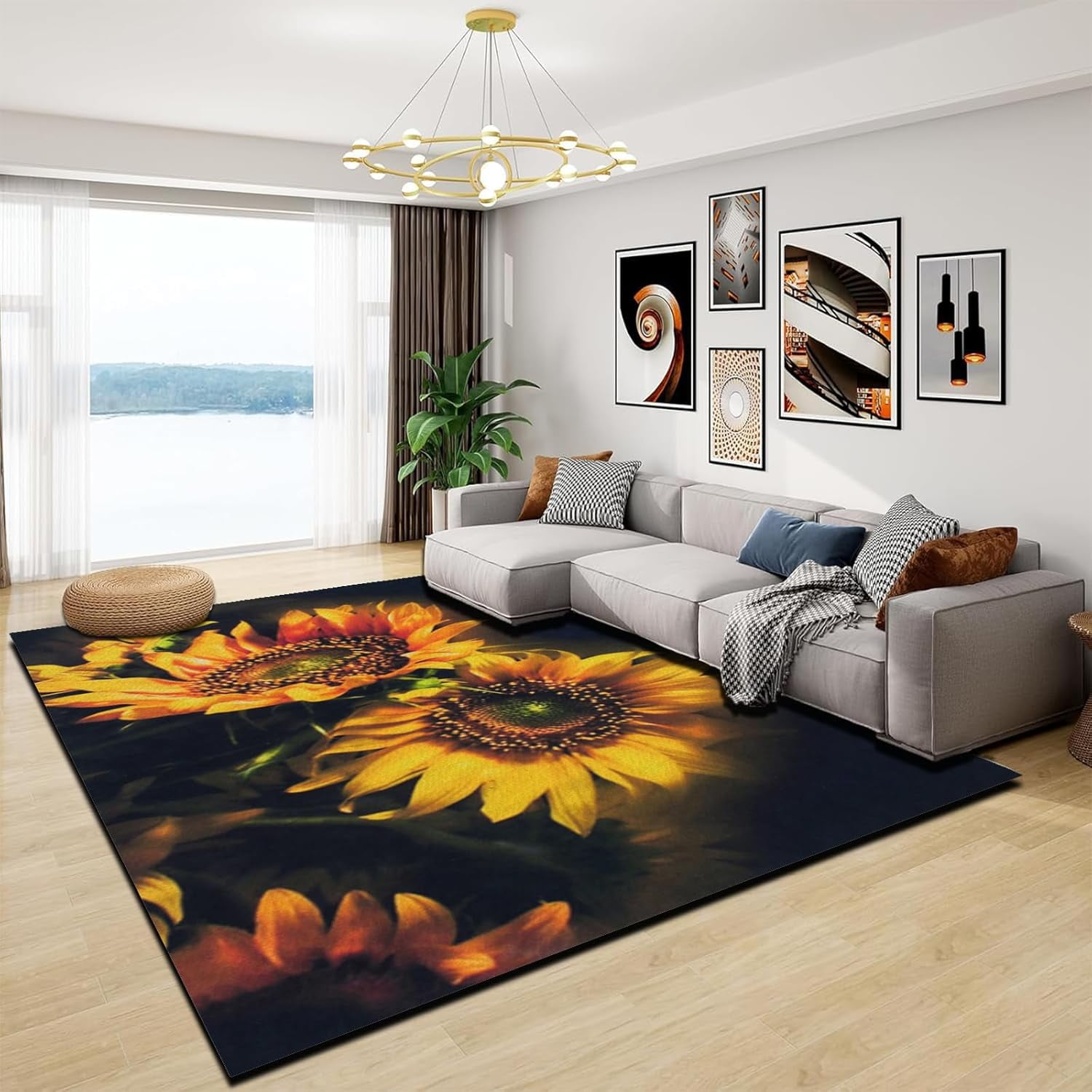 3x4ft Flower Area Rug For Bedroom, Decorations Living Room Rugs, Cute ...