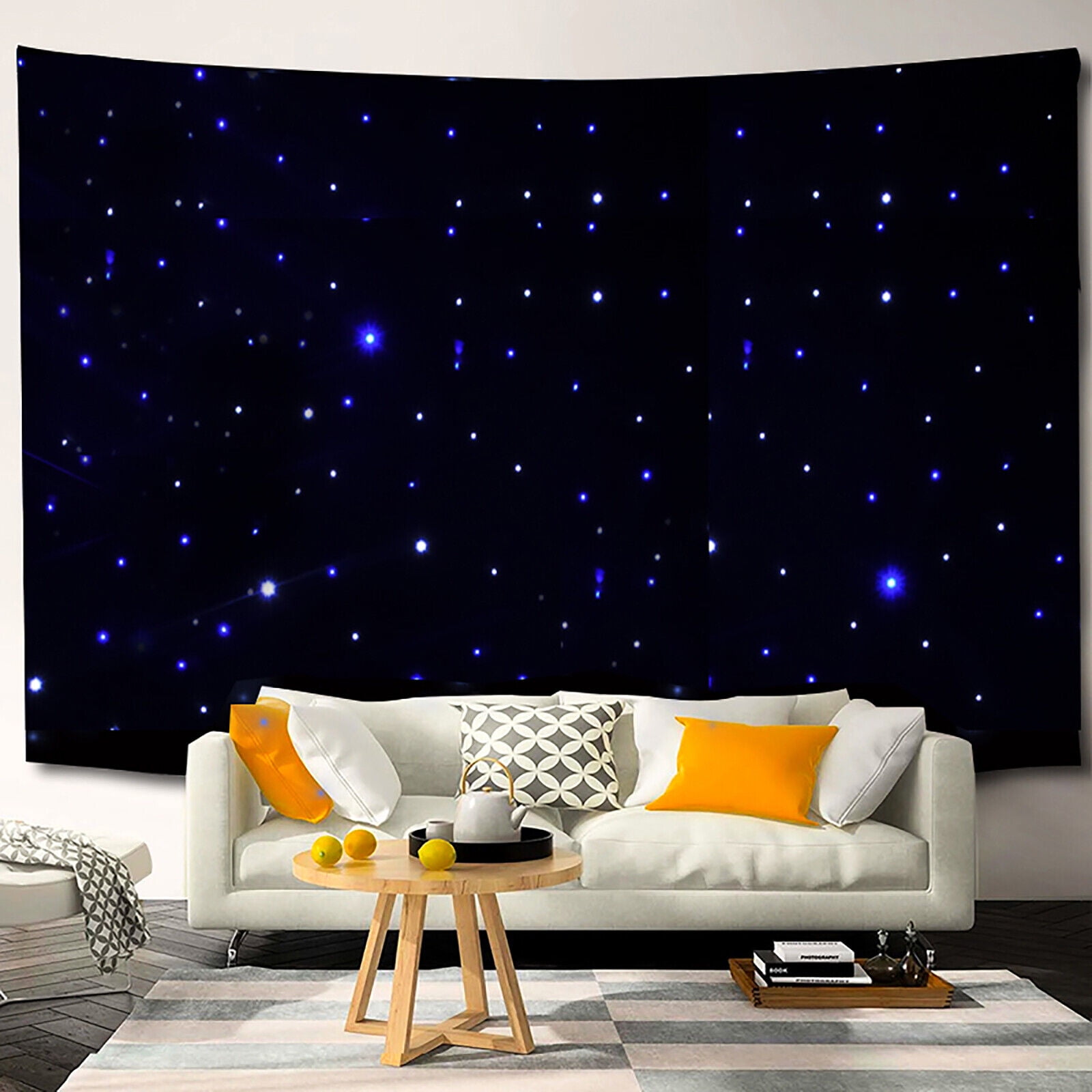 3x4m LED Background Curtain White & Blue Starlight Cloth Stage Curtain ...