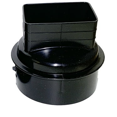 4x6x6 Universal Downspout to Drain Pipe Adapter, Black - Walmart.com