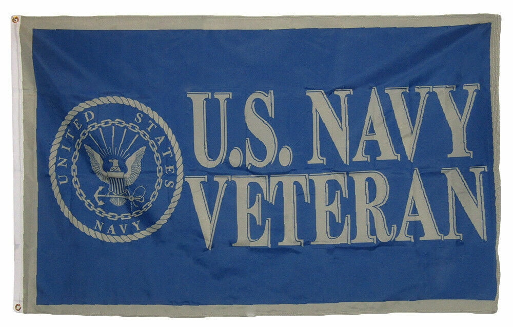 Ant Enterprises American US Navy Veteran Flag: 3’x5’ Polyester Banner ...