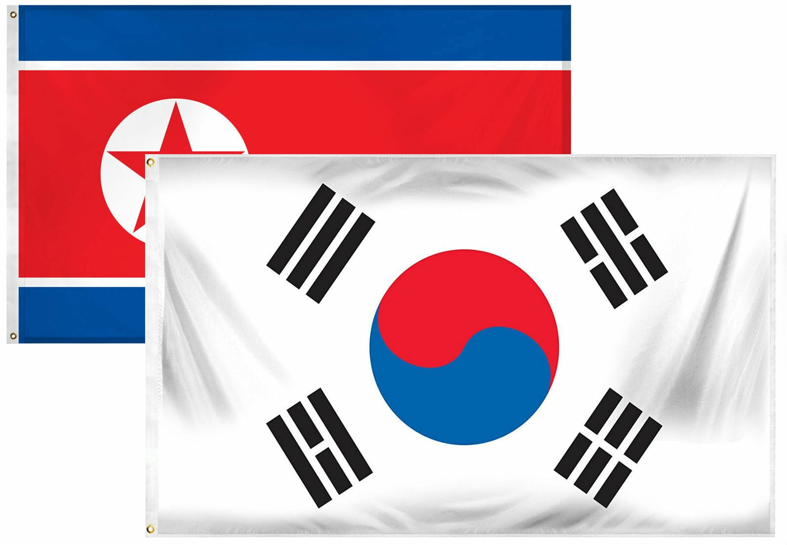 3x5 3'x5' Wholesale Combo Set Korea & South Korea 2 Flags Flag ...