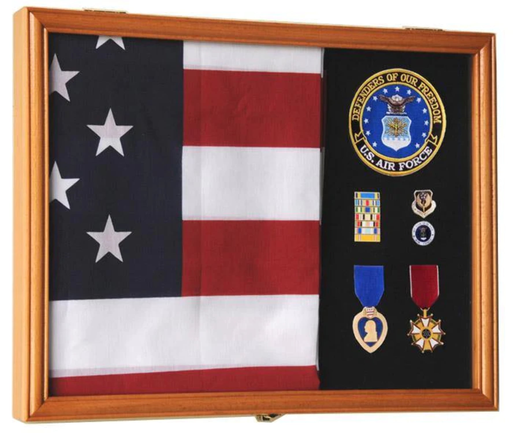 3x5, 4x6 Flag and Military Medals Display Case Cabinet - Walmart.com