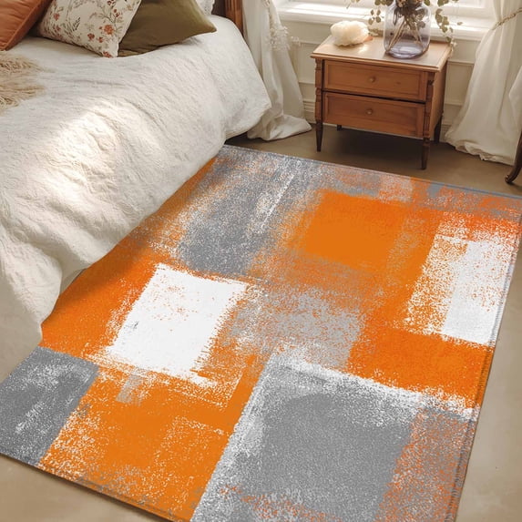 3x5 Abstract Art Area Rug for Bedroom, Washable Non Slip Low Pile Soft ...