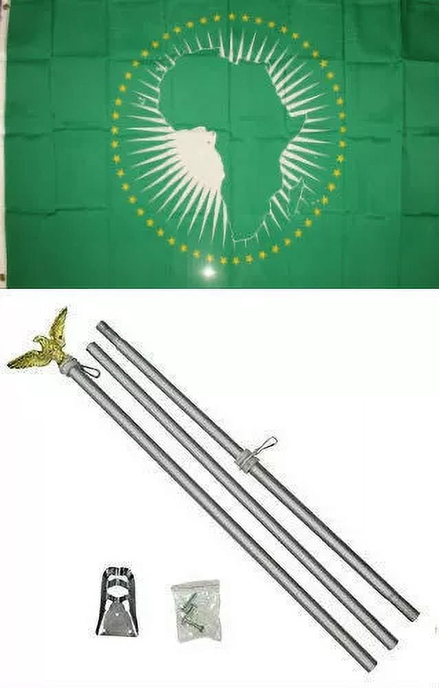 3x5 African Union Flag Aluminum Pole Kit Set 3'x5' - Walmart.com