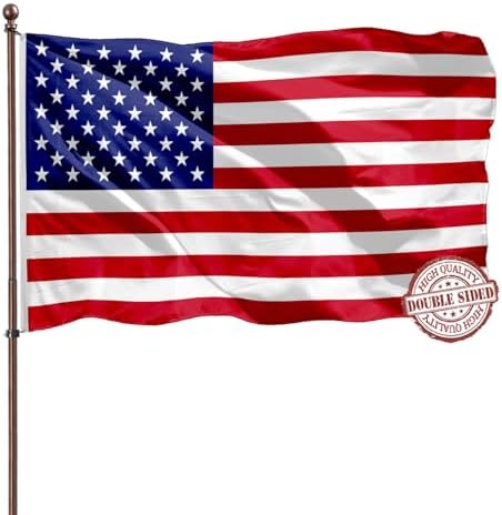 3x5 American Flag Outdoor Heavy Duty- 3 Ply Double Sided 240D- American ...