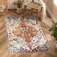 3x5 Area Rug, Ultra-Thin Accent Persian Rug, Non Slip Backing Low Pile ...