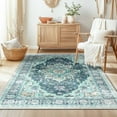 3x5 Area Rug Washable Rugs for Living Room, No Pile Boho Carpet for ...