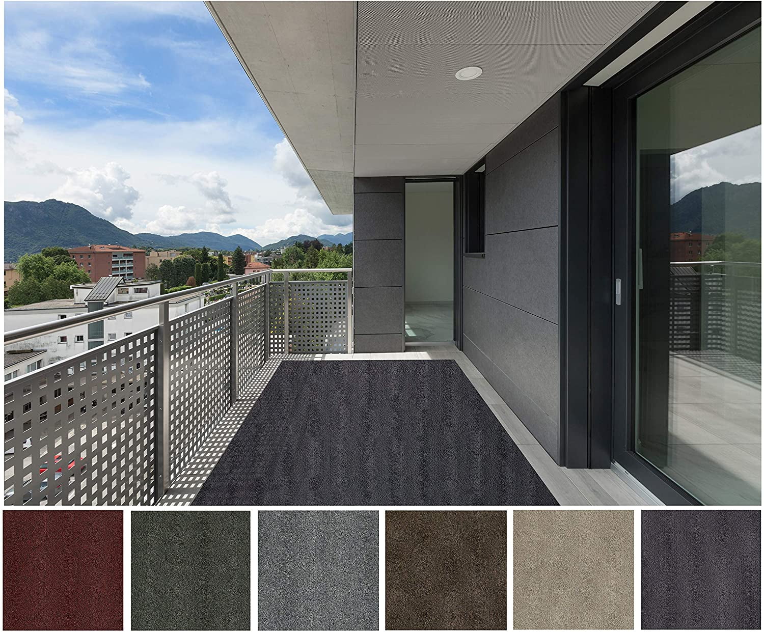 3x5' Batik Blue - Indoor Outdoor Custom Cut Area Rug Carpet Runners ...