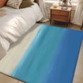 3x5 Blue Beige Area Rug for Bedroom, Washable Non Slip Low Pile Soft ...