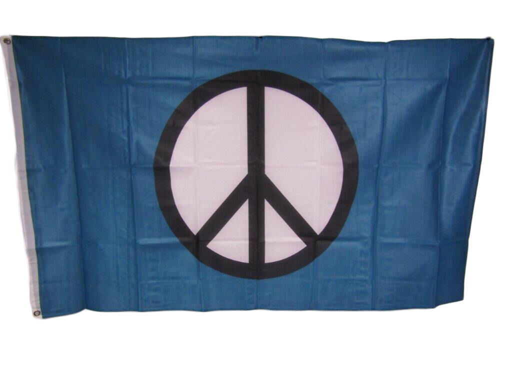 3x5 Blue Teal Peace Symbol Knitted Nylon Flag 3'x5' Grommets - Walmart.com