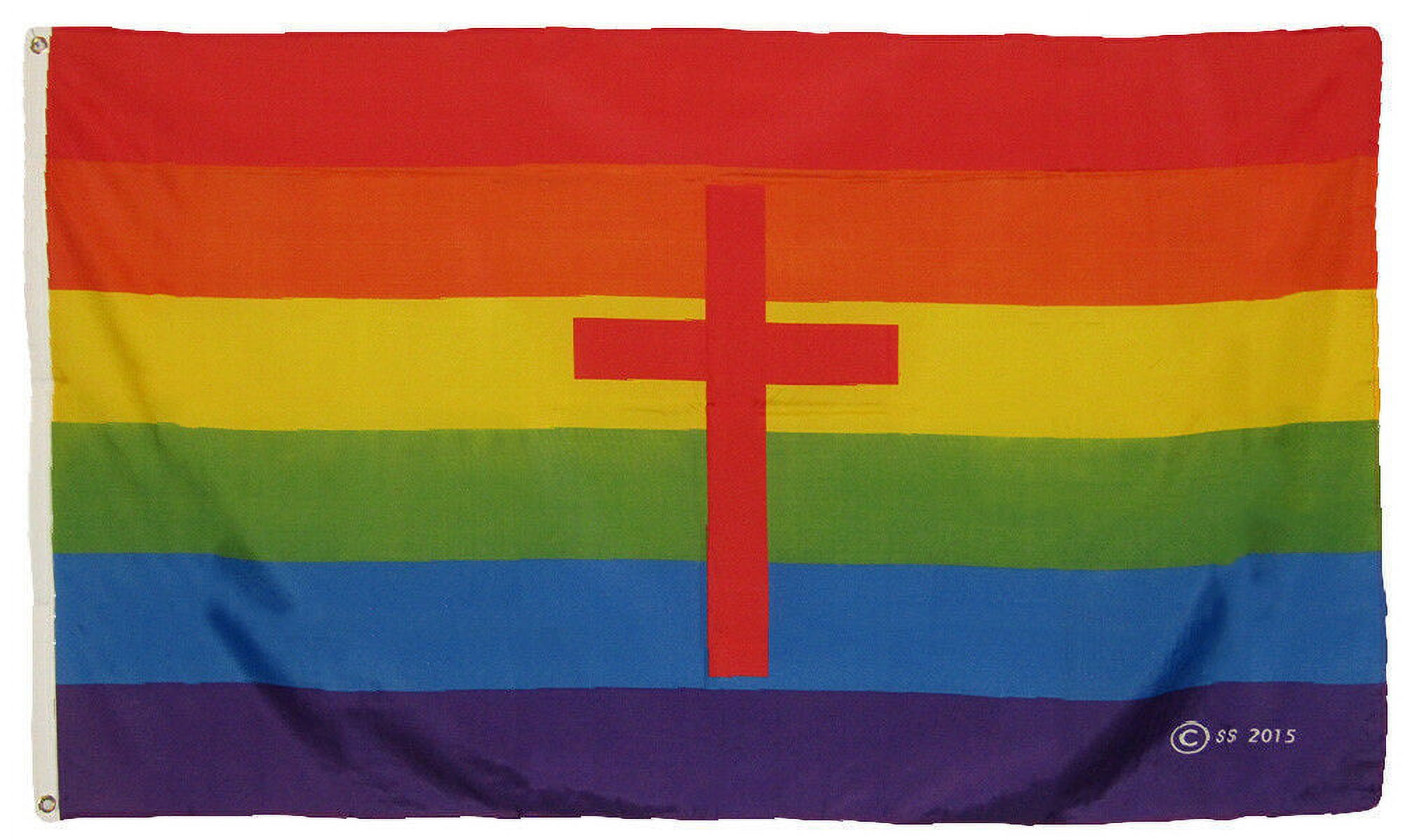 3x5 Christian Rainbow Pride Flag 3'x5' Banner grommets - Walmart.com