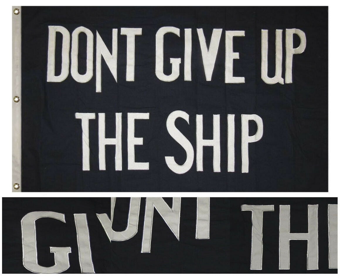 3x5 Embroidered Commodore Perry Don't Give Ship #1 100% Cotton Flag 3 ...