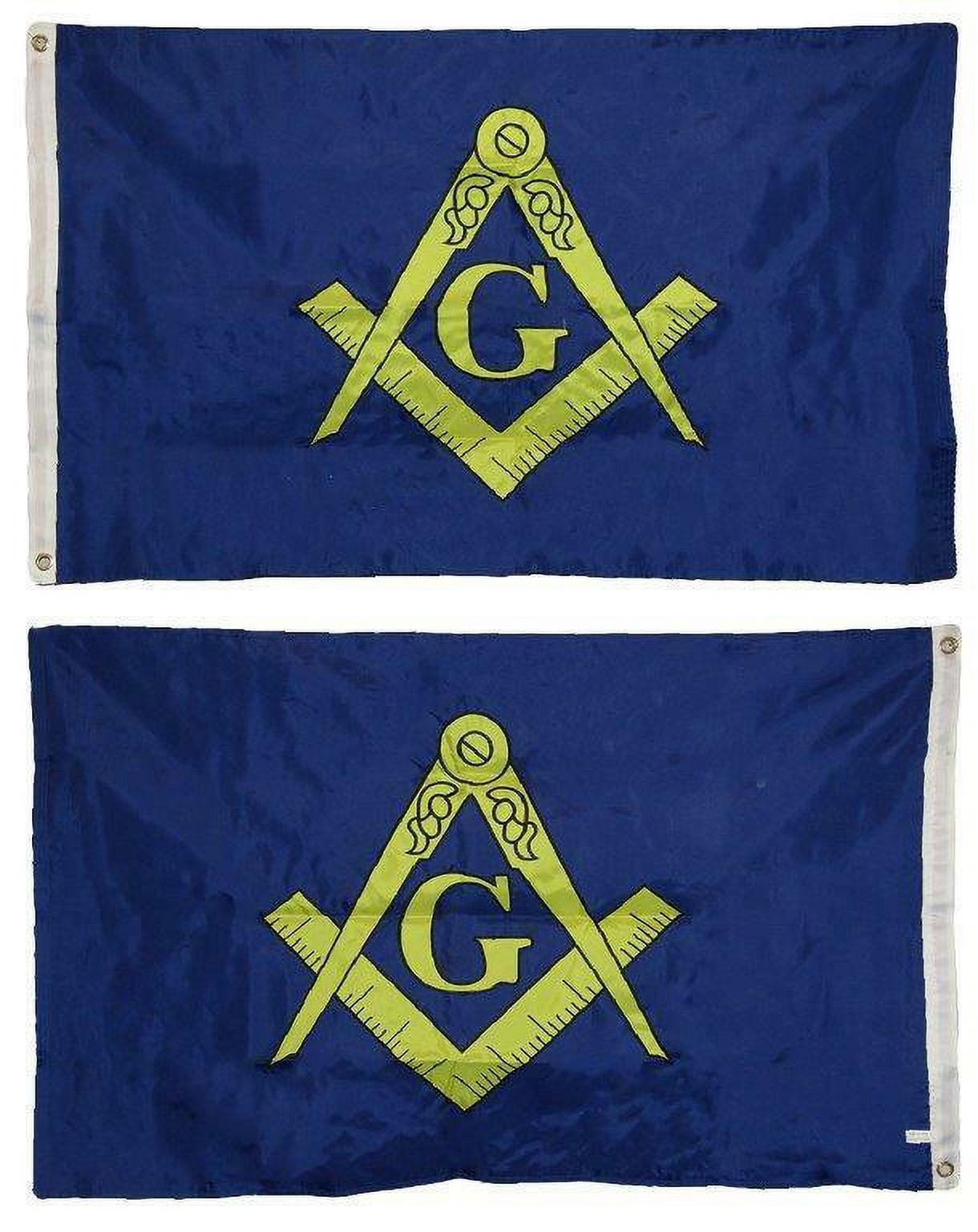 3x5 Embroidered Mason Masonic Lodge Double Sided 210D Nylon Flag Heavy ...