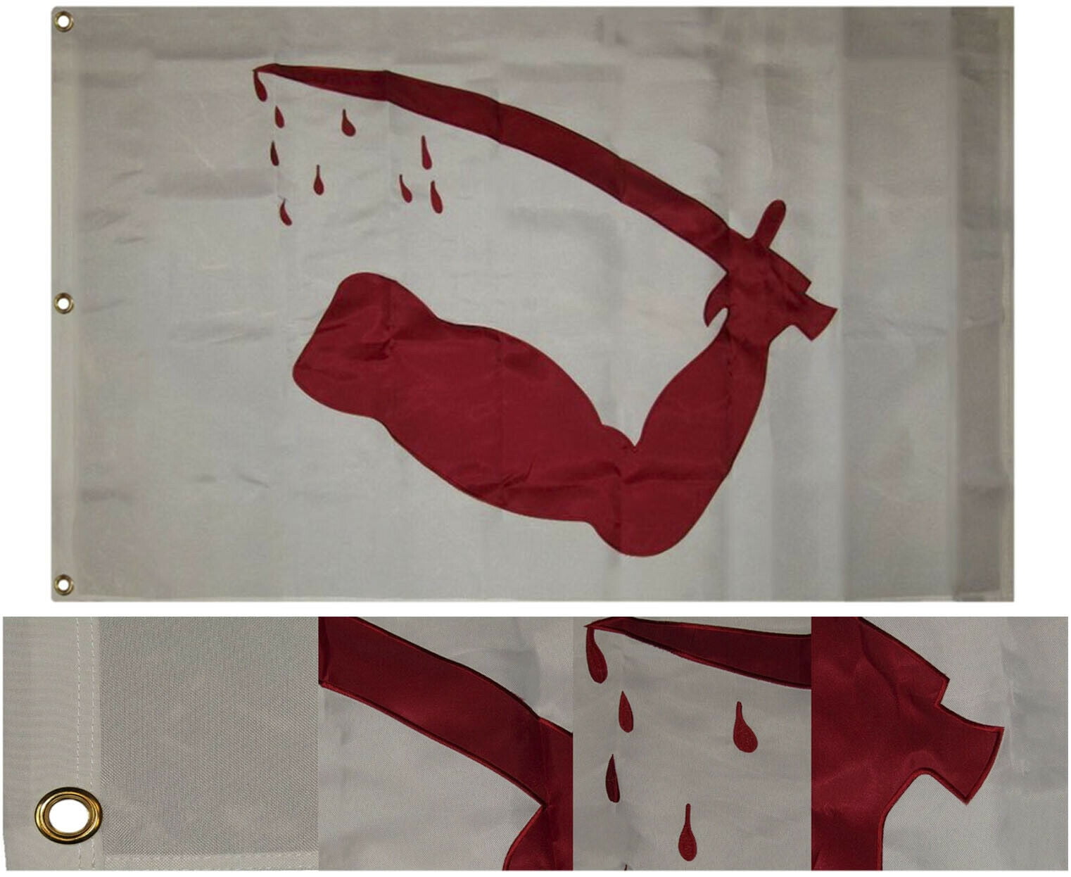 3x5 Embroidered Sewn Dimmit's Goliad Synthetic Cotton Flag 3'x5' 3 ...