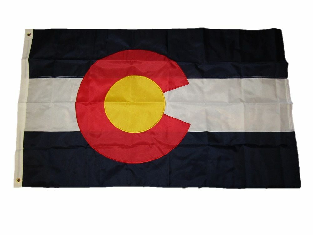 3x5 Embroidered State of Colorado 220D Sewn Nylon Flag 3'x5' Heavy Duty ...