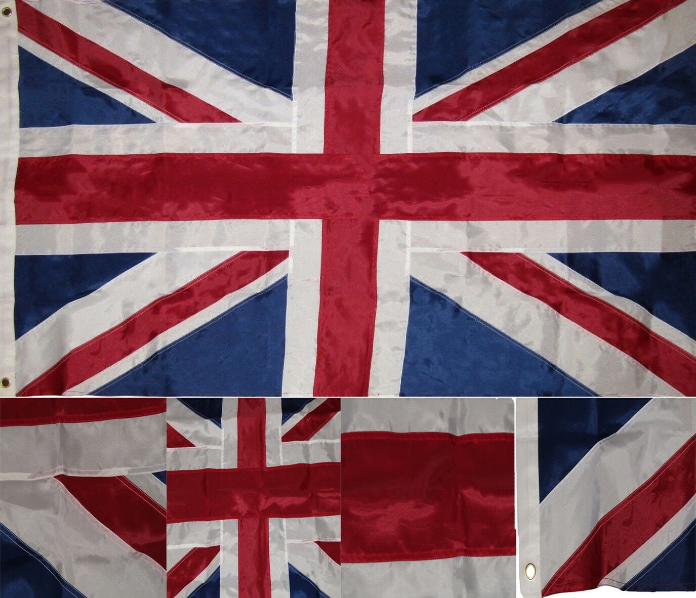 3x5 Embroidered UK United Kingdom Great Britain British Nylon Flag 3'x5 ...