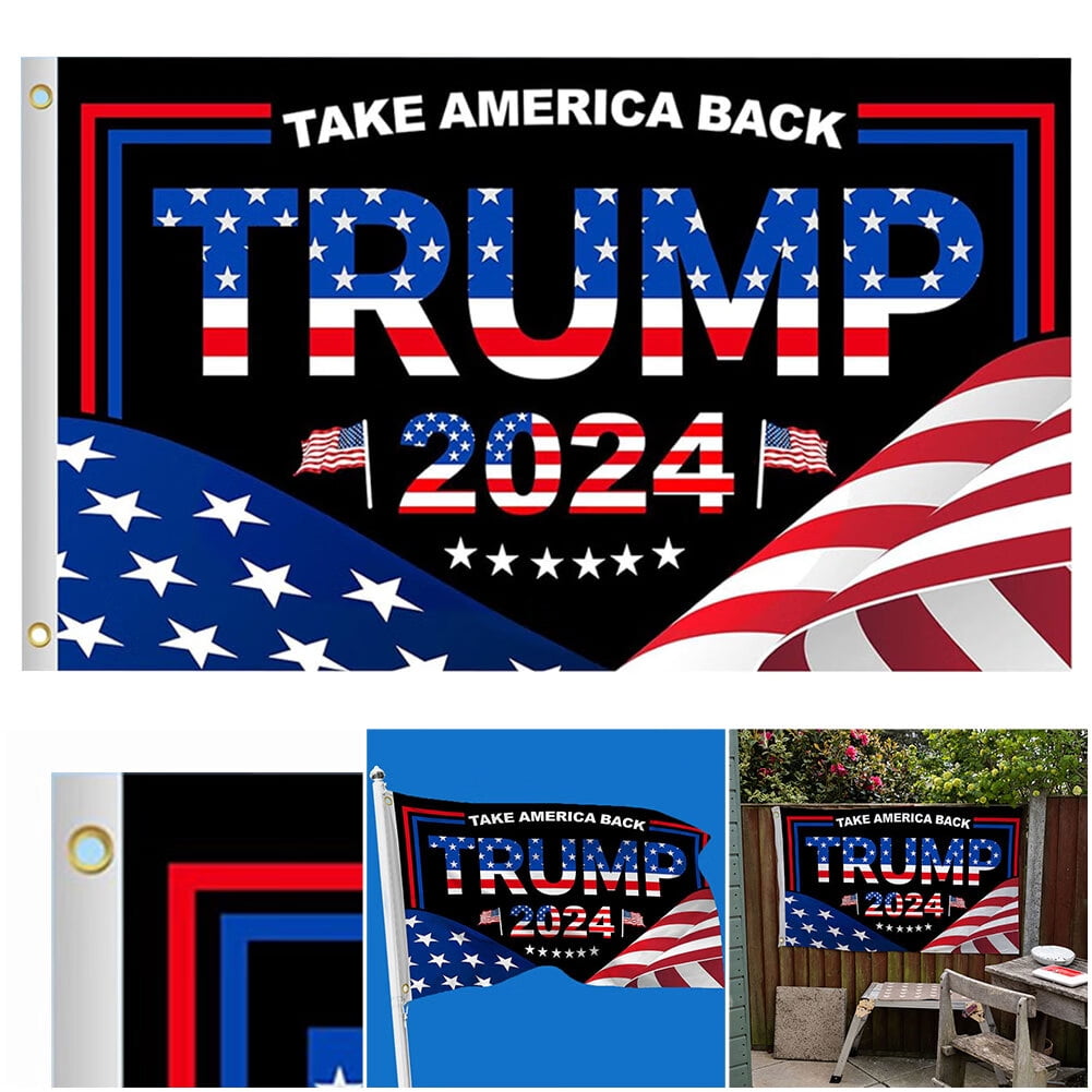 3x5 FT Donald Trump 2024 Flag Polyester Heavy Duty President Trump Flag ...