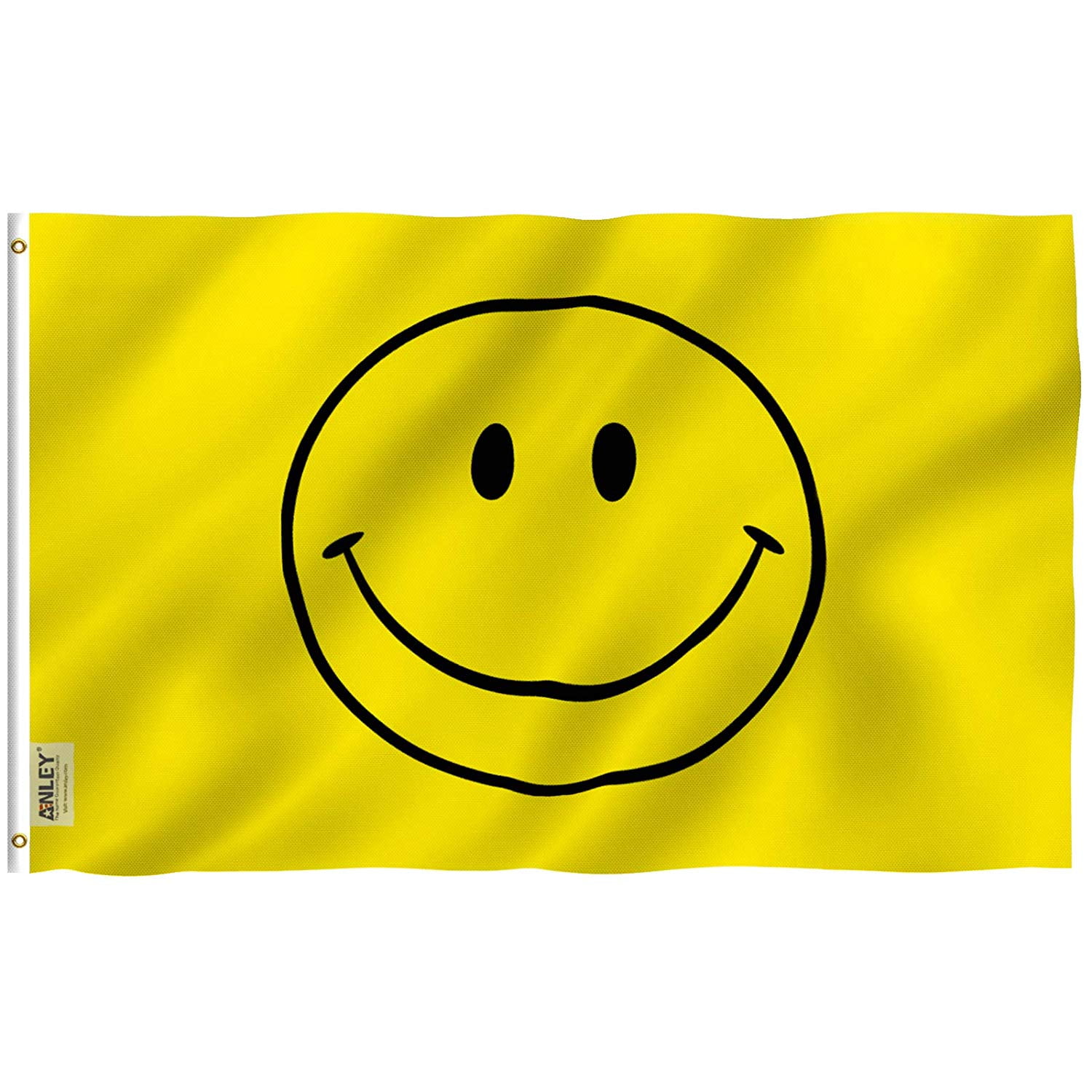 3x5 FT Happy Face Flag Large Face Flag Polyester with Two Brass ...