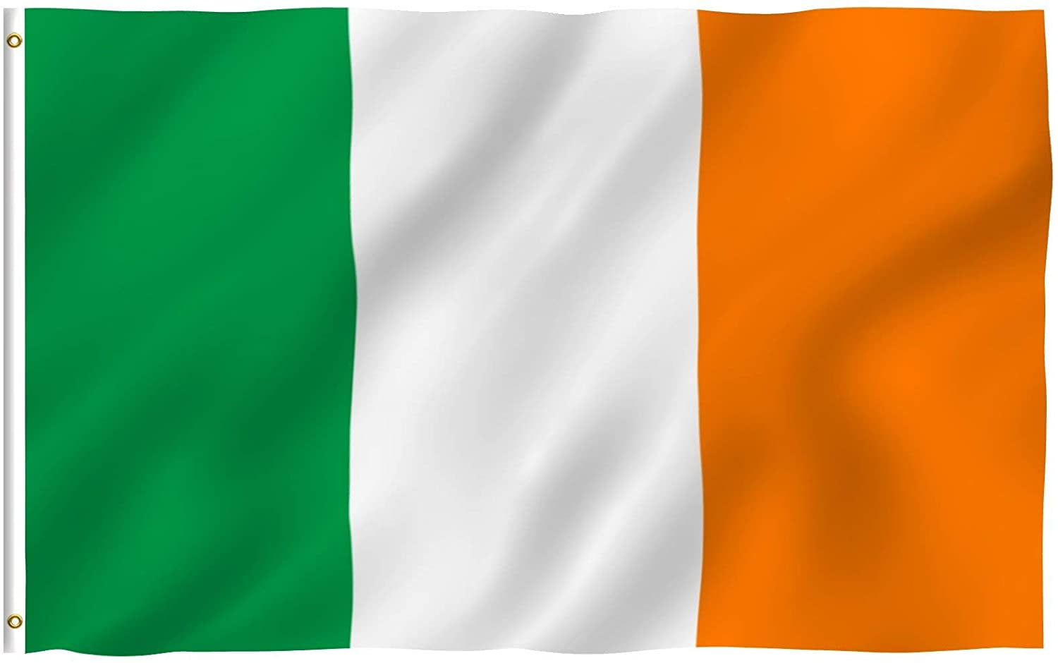 3x5 FT Ireland Flag - Vivid Color and Fade proof - Canvas Header and ...