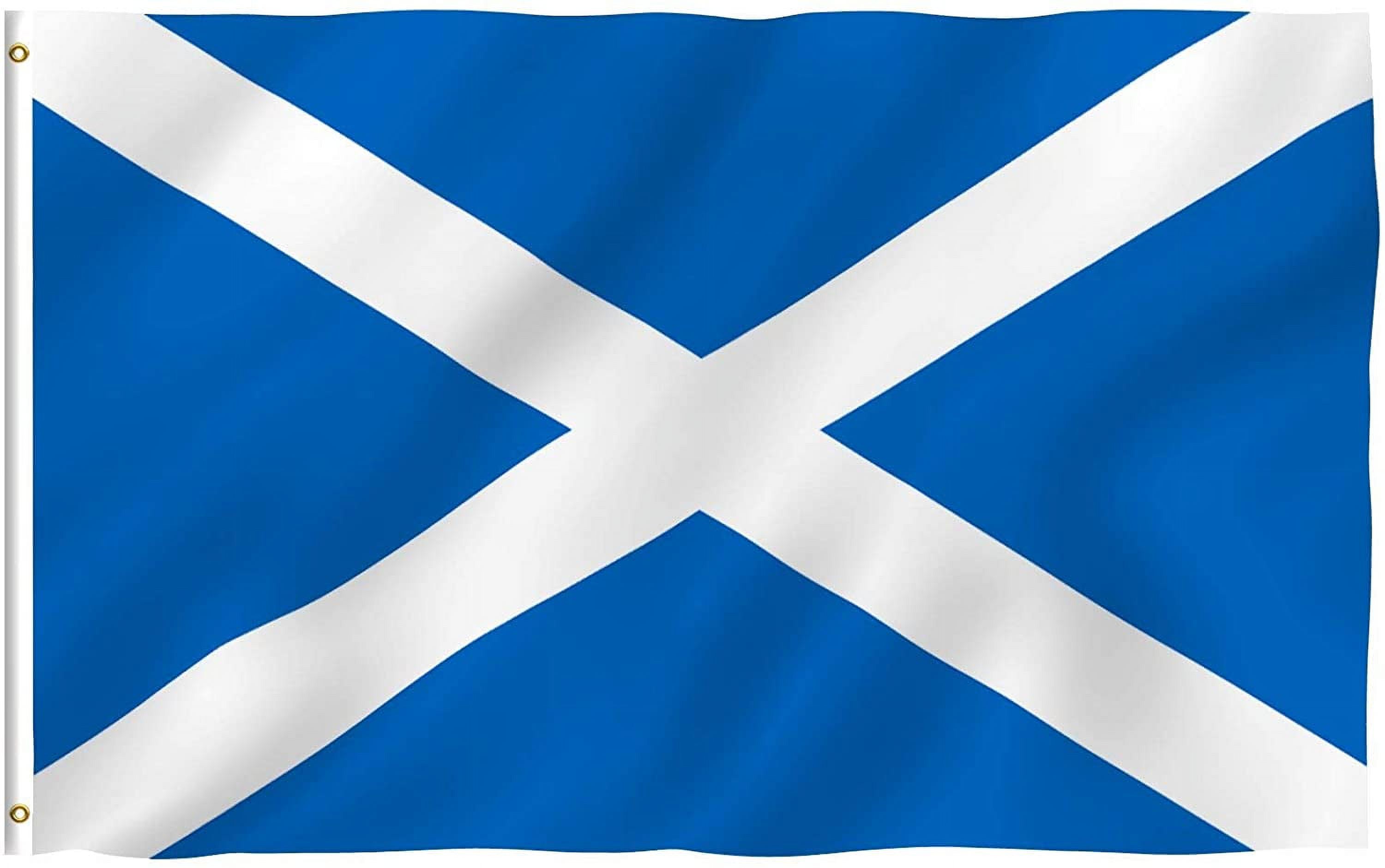 3x5 FT Scotland Flag - Vivid Color and Fade proof - Canvas Header and ...