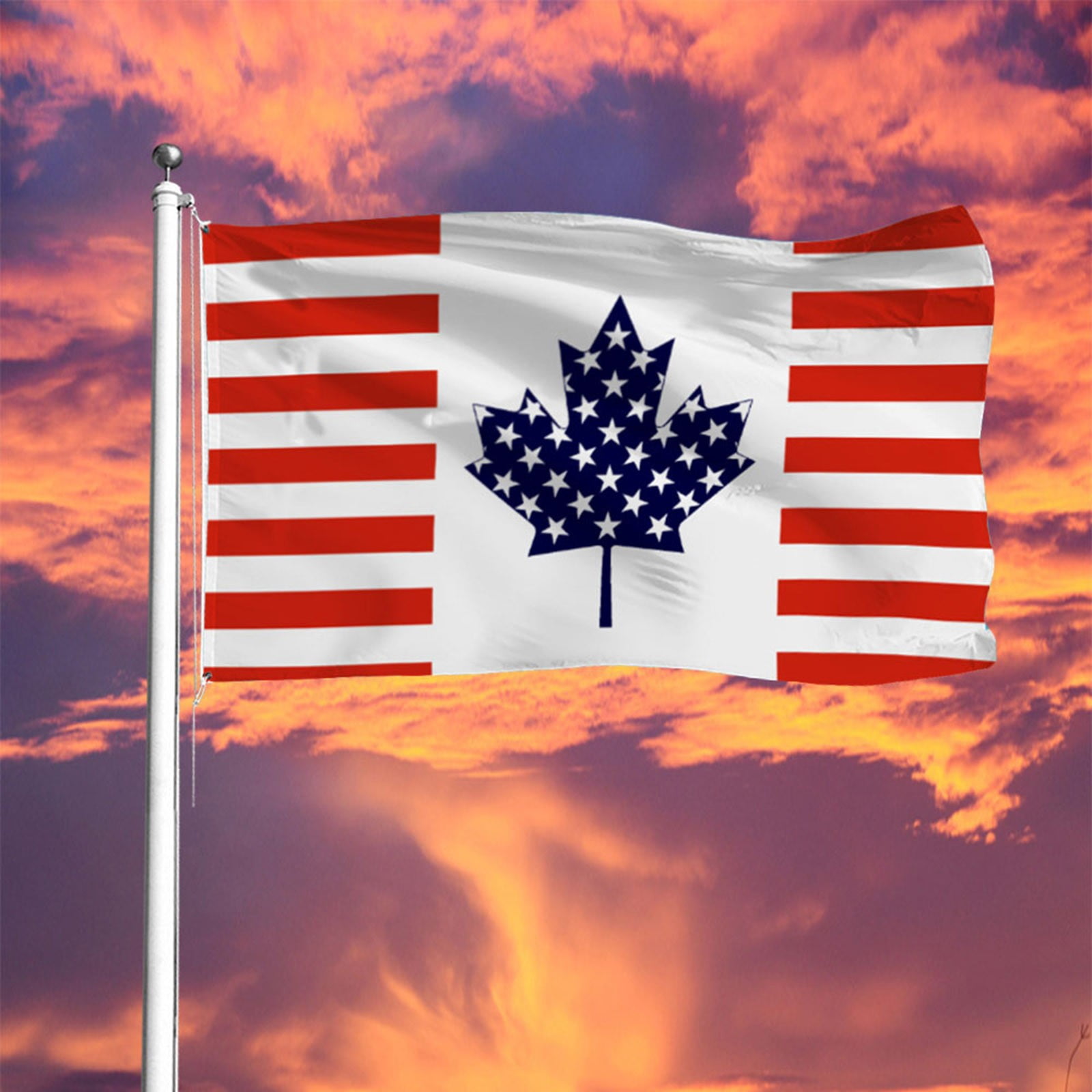 3x5 FT USA Canada Friendship Flag - Durable Polyester US/CAN Flag with ...