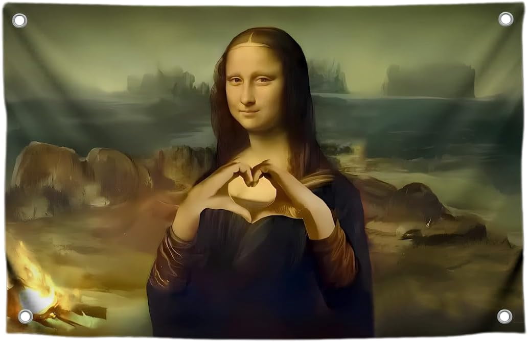 3x5 Feet Funny Mona Lisa Polyester Flag with Four Brass Grommets - Meme ...