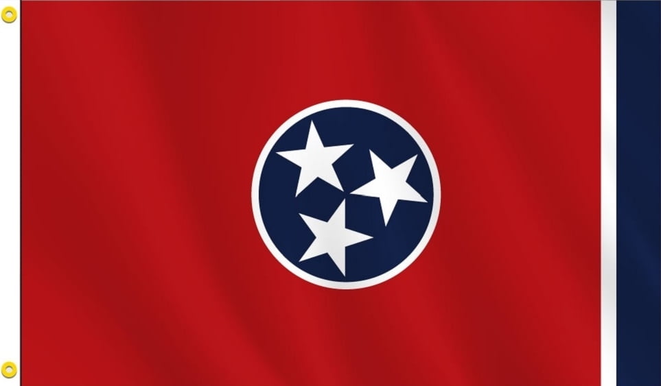 3x5 Foot (90x150 cm) Tennessee State Polyester Indoor/Outdoor Flag ...