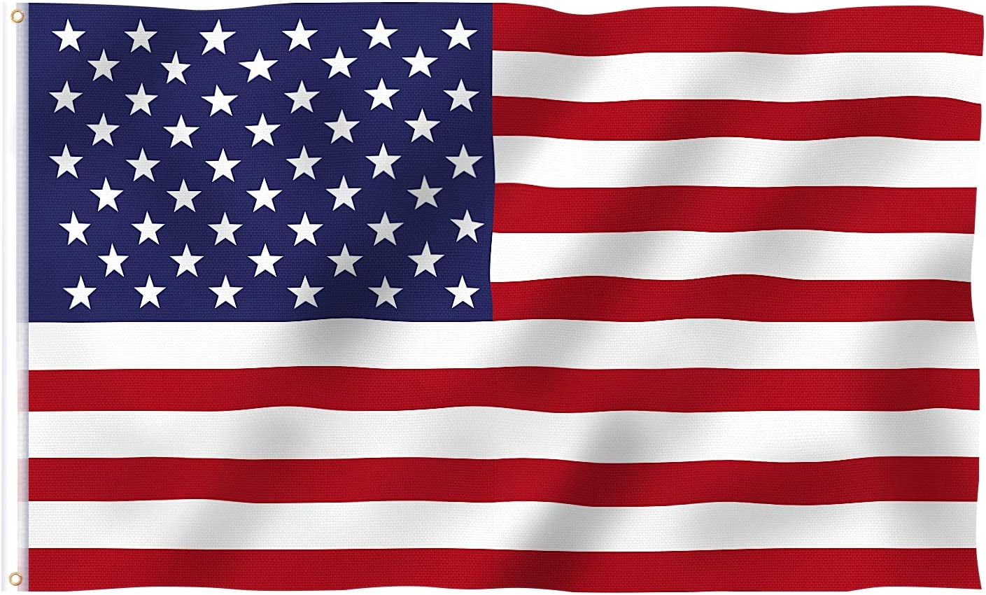 3x5 Foot American US Flag - Vivid Color and UV Fade Resistant - Canvas ...