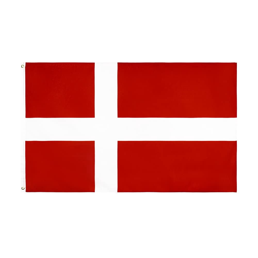 3x5 Foot Denmark Flag Brightly Coloured Danish Dane Flags Soccer Game ...