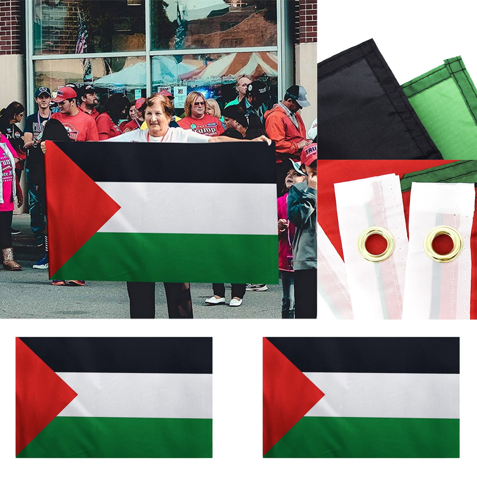 3x5 Foot Flag Fade Canvas Header and Vertical Double Support Prayer ...