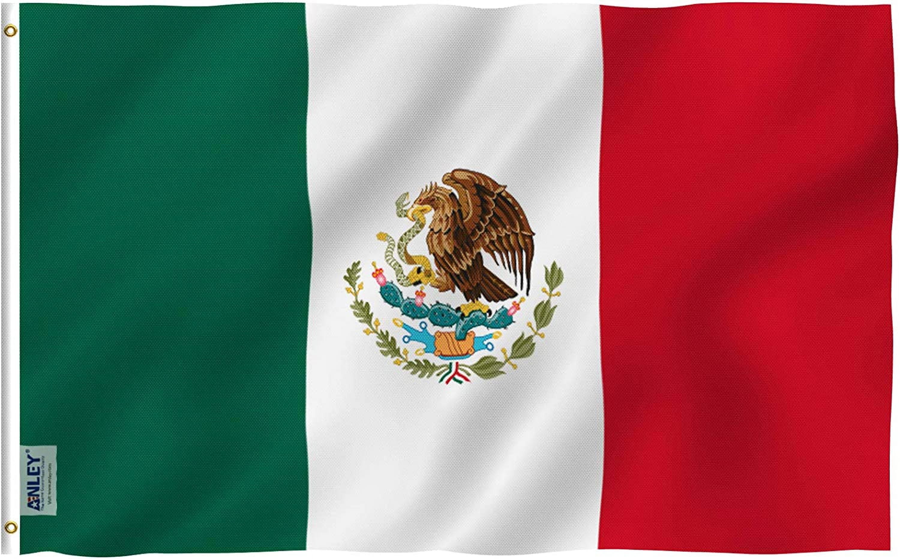 3x5 Foot Mexico Flag - Vivid Color and Fade proof - Canvas Header and ...