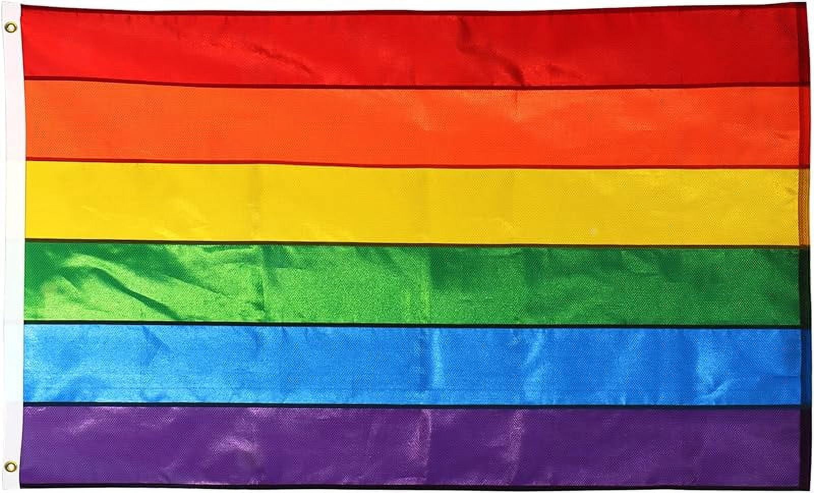 3x5 Foot Rainbow Pride Flag - Vivid Color and Fade proof - Canvas ...